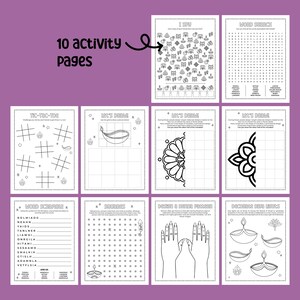 Diwali Printable Activity Bundle Including Coloring Pages, Word Search ...