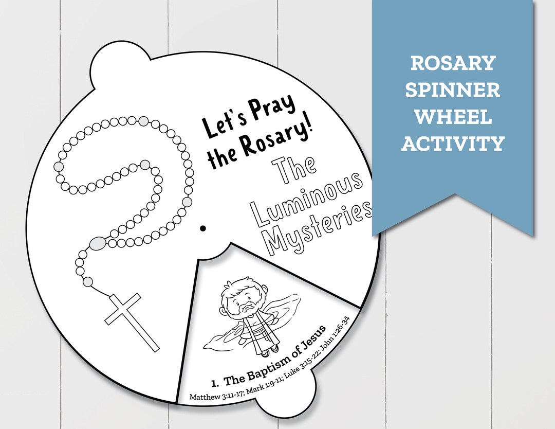Learning the Rosary Printable Featuring the Luminous Mysteries in a ...