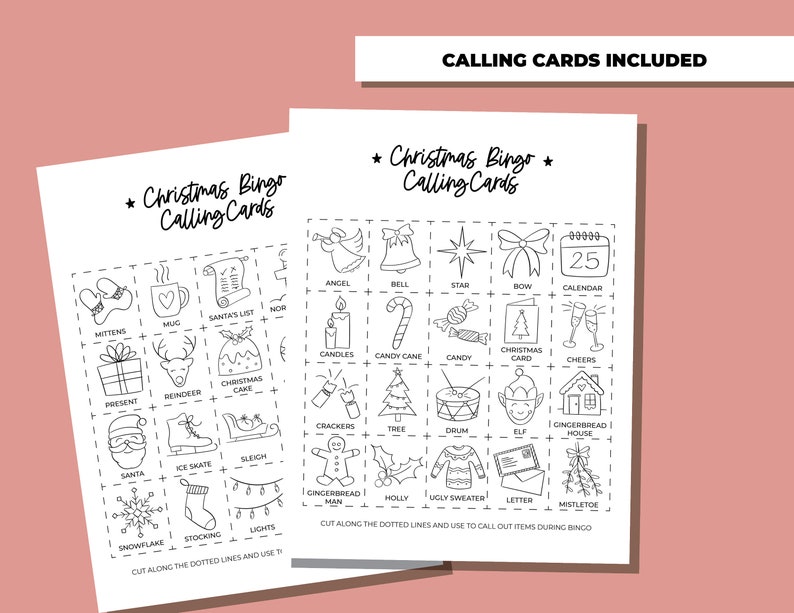 Christmas BINGO Game Printable Game for Classroom Activity - Etsy