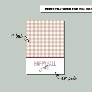 Fall Mini Cookie Card, Printable Mini Cookie Card for Autumn Cookies ...