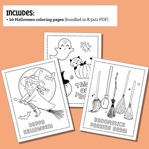 Halloween Coloring Page Bundle for Kids - 20 Spooky and Fun Printable ...