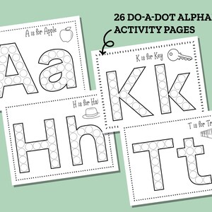 Alphabet Do-a-dot Activity Pages, Perfect for Toddler Activity, Dot ...