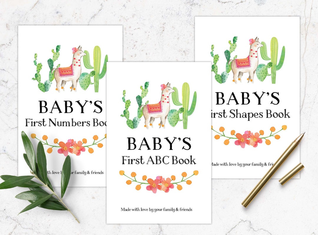 Fiesta Baby Shower ABC Book Activity, Baby's 1st ABC Book, Baby Shower ...