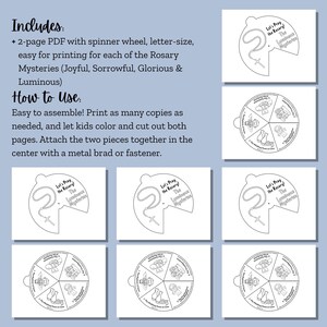 Learning the Rosary Printable Bundle With Joyful Mysteries, Sorrowful ...