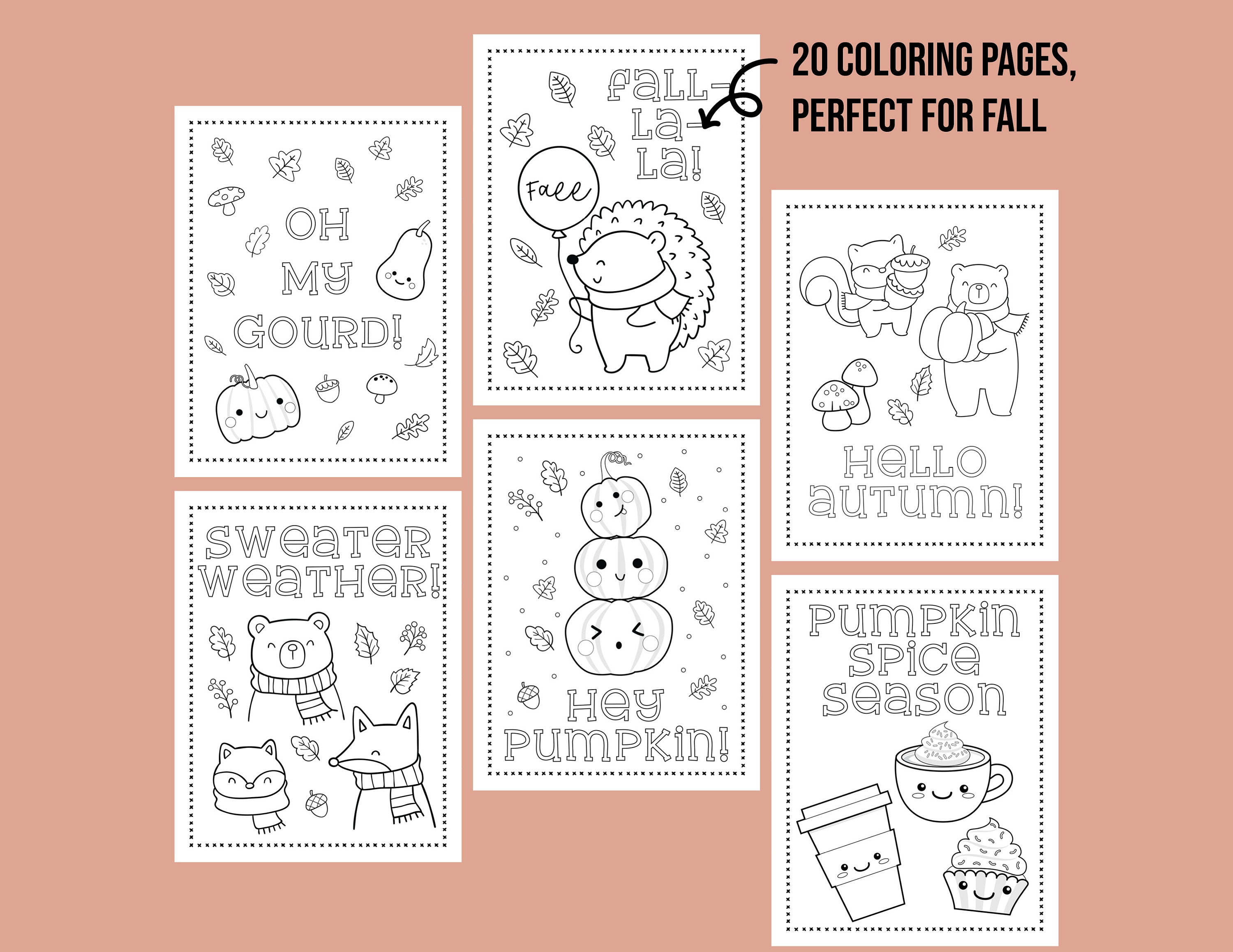 Fall Coloring Pages, Autumn Coloring Page, Fall Coloring Sheets, Fall ...