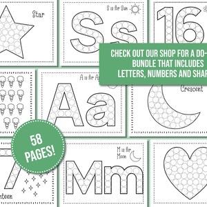 Alphabet Do-a-dot Activity Pages, Perfect for Toddler Activity, Dot ...