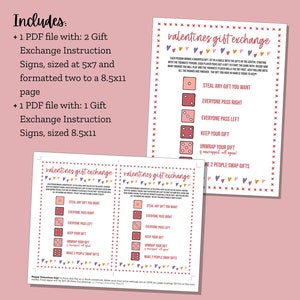Valentines Day Gift Exchange Game, Valentines Roll the Dice Game, White ...