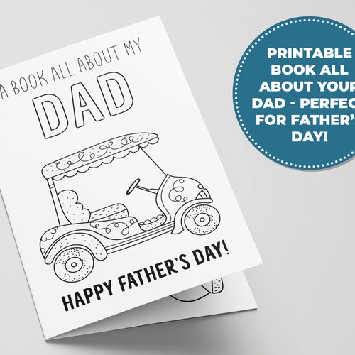 All About My Dad Book Father's Day Gift Birthday - Etsy