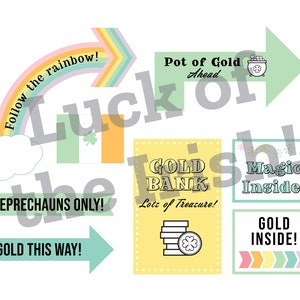 Leprechaun Trap Printable Elements for St Patricks Day DIY - Etsy