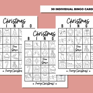 Christmas BINGO Game Printable Game for Classroom Activity - Etsy