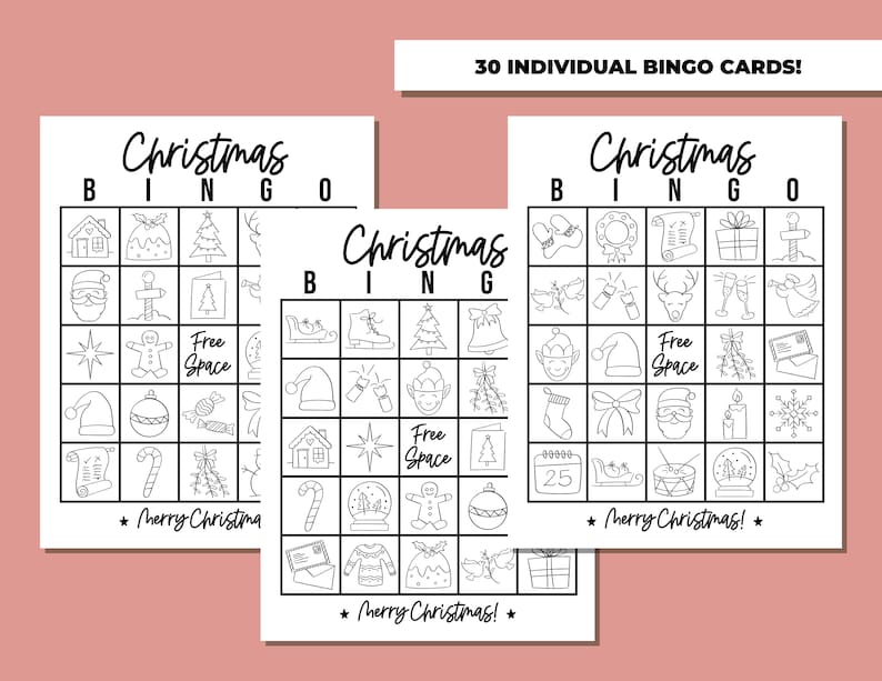 Christmas BINGO Game Printable Game for Classroom Activity - Etsy