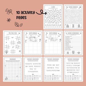 Fall Printable Activity Bundle Including Coloring Pages, Word Search ...
