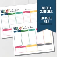 Weekly Routine Chart Kids Weekly Planner Cards Visual Calendar Toddler ...