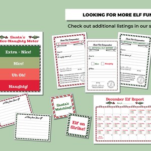 Elf Report Card for Your Holiday Elf, Set Includes a Naughty Warning ...