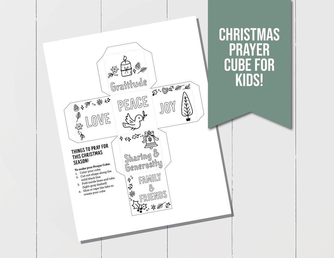 Christmas Prayer Cube, Perfect Way to Help Kids Understand the Meaning ...