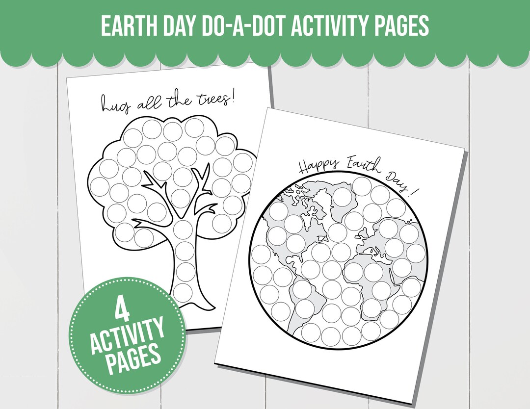 Earth Day Do-a-dot Activity Pages, Perfect for Toddler Activity, Dot ...