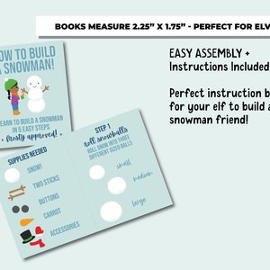 Mini Book for Elf, Easy Elf Activity, How to Build a Snowman Book ...