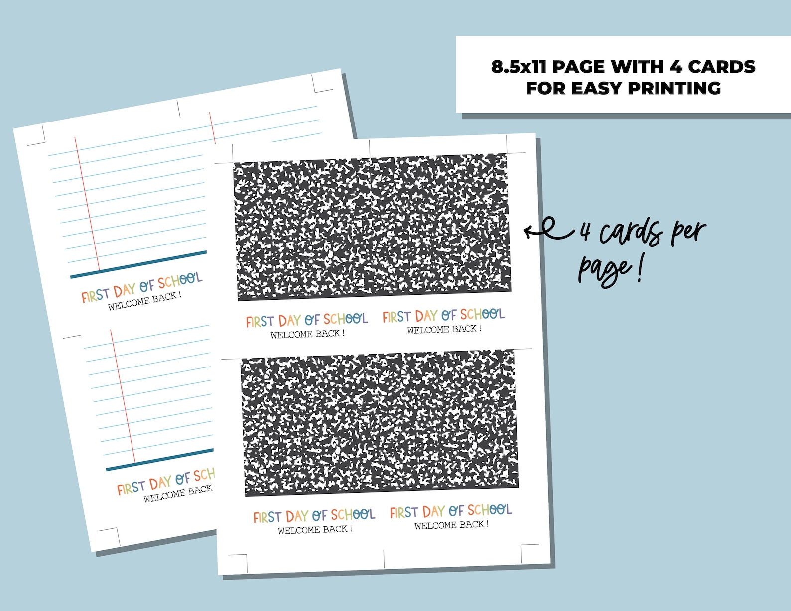 Back to School Mini Cookie Card Printable Mini Cookie Card - Etsy