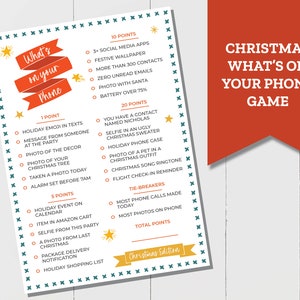 Christmas Whats on Your Phone Party Game, Fun Christmas Game for Office ...