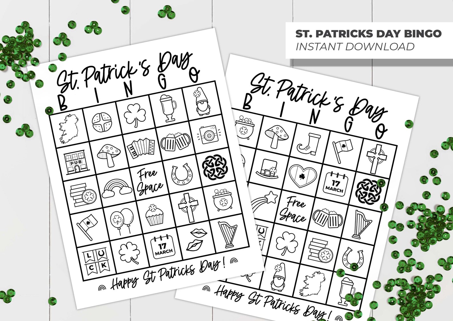 St Patricks Day BINGO Game Printable Game for Classroom | Etsy