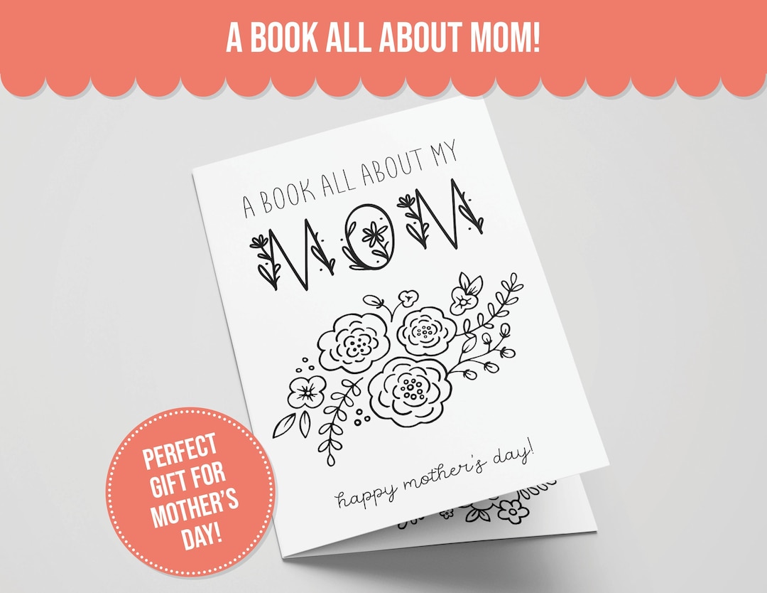 All About Mom Printable Book for Mother's Day, Perfect Mother's Day ...