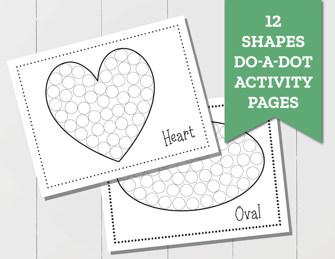 Shapes Do-a-dot Activity Pages, Perfect for Toddler Activity, Dot ...