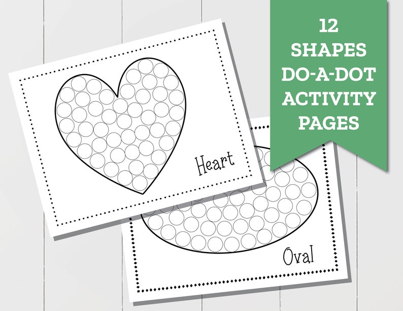 Shapes Do-a-dot Activity Pages Perfect for Toddler Activity - Etsy