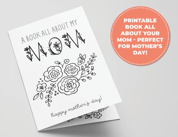 All About Mom Printable Book for Mother's Day Perfect - Etsy