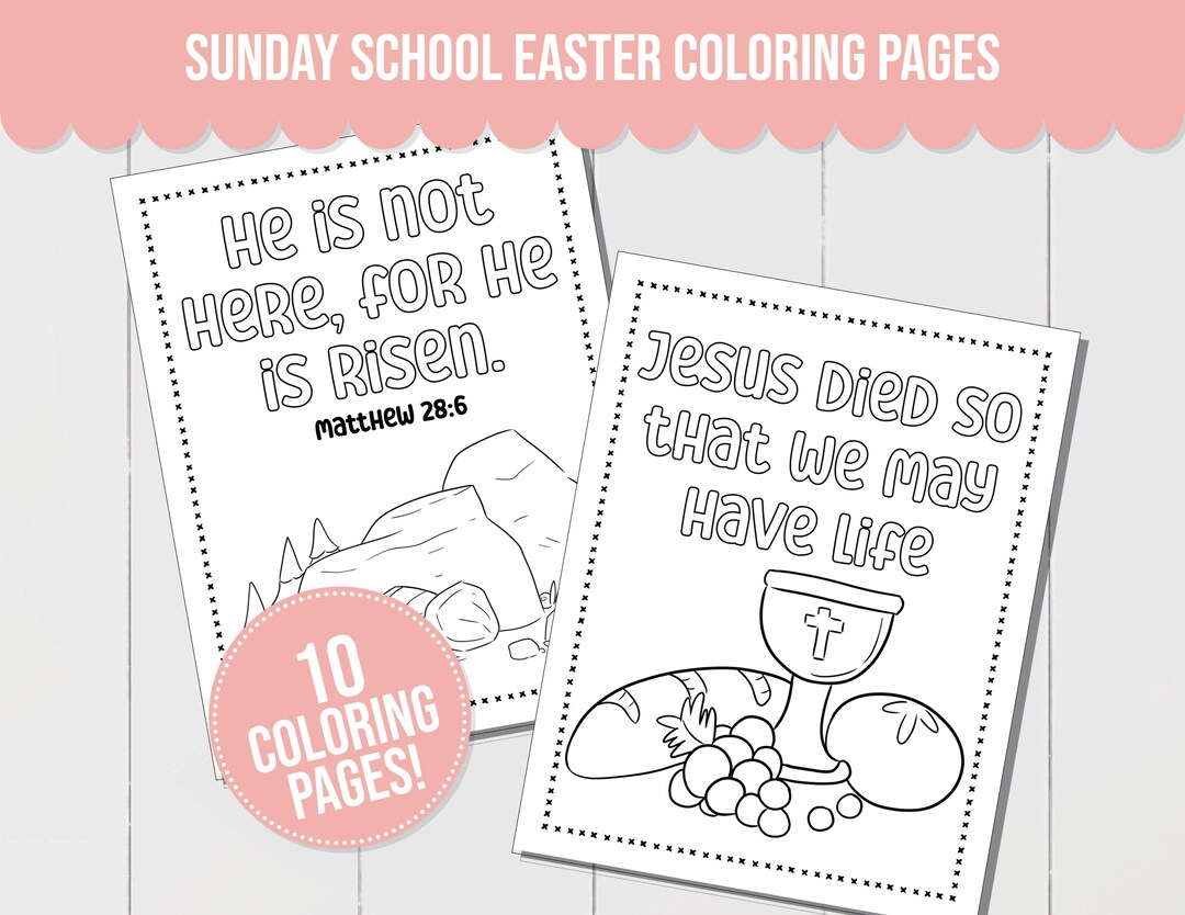 Christian Easter Sunday School Coloring Pages, Bible Coloring Pages ...