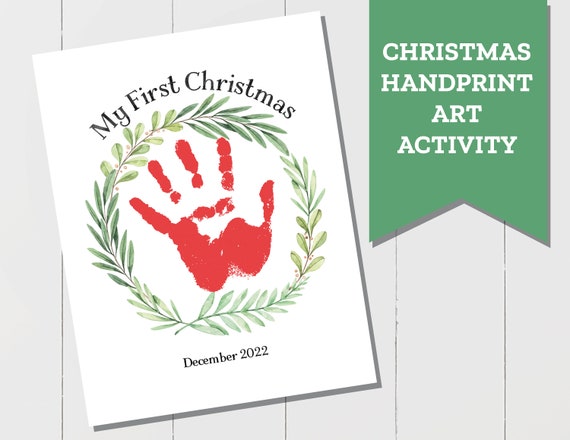 Christmas Handprint Art Printable Handprint Activity for - Etsy