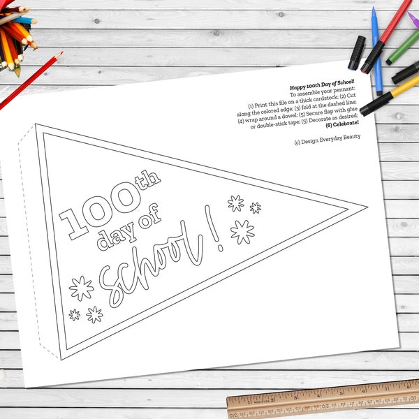 School Pennant - Etsy