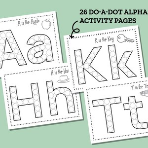 Alphabet Do-a-dot Activity Pages Perfect for Toddler - Etsy
