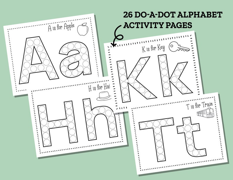 Alphabet Do-a-dot Activity Pages Perfect for Toddler - Etsy