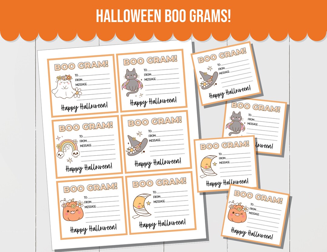 Halloween Boo Gram Fundraiser Flyer PTO Halloween Candy Gram Fall ...
