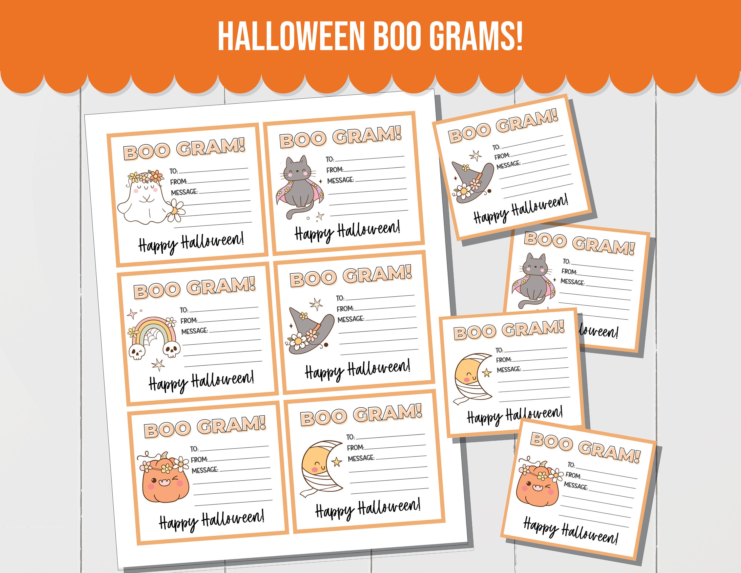 Halloween Boo Gram Fundraiser Flyer PTO Halloween Candy Gram Fall ...