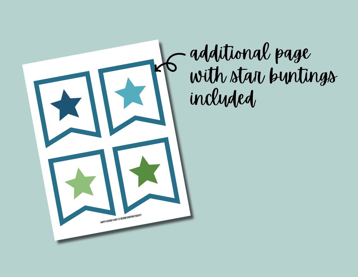 Happy Fathers Day Banner Printable Bunting for Home - Etsy
