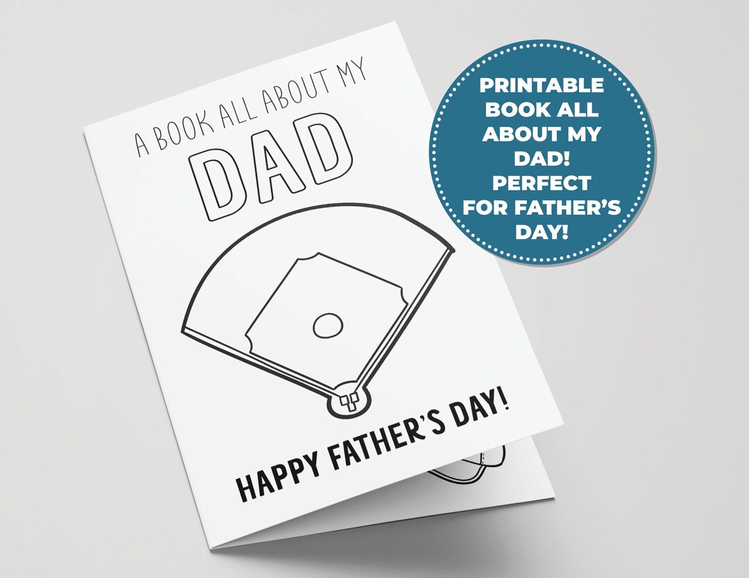 All About Dad Printable Book for Father's Day, Perfect Father's Day ...