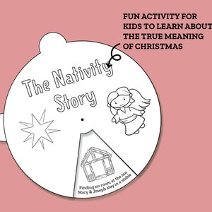 The Nativity Story Spinner Wheel Printable, Perfect Christian Christmas ...