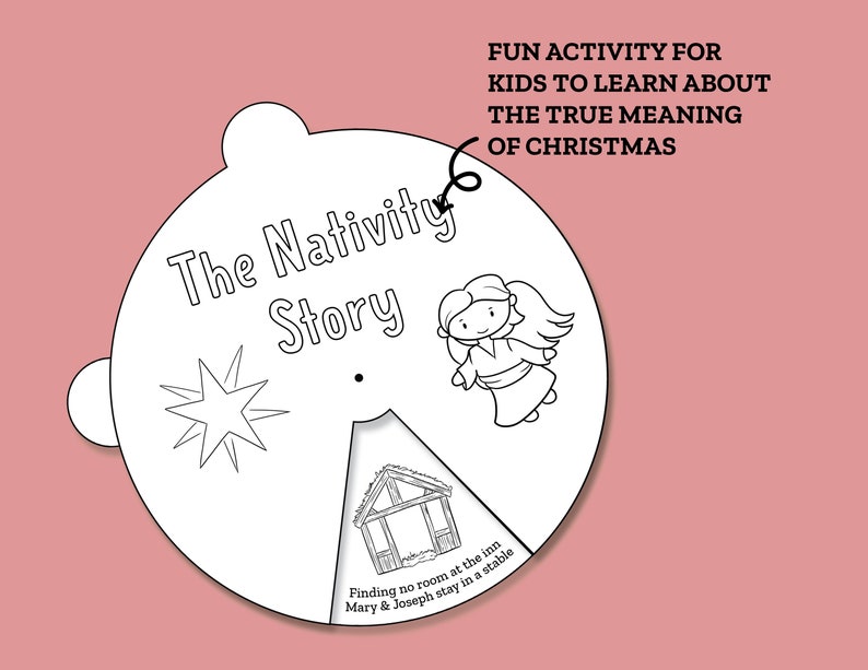 The Nativity Story Spinner Wheel Printable, Perfect Christian Christmas ...