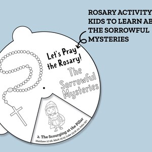 Learning the Rosary Printable Featuring the Sorrowful Mysteries in a ...