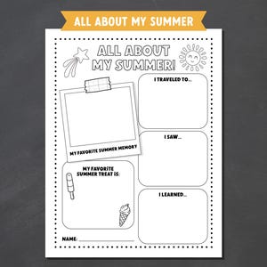 All About Me Activity for First Day of School, Back to School Classroom ...