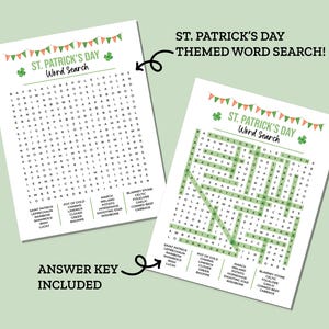 St Patricks Day Word Search, St Patricks Day Games, St Patricks Day ...