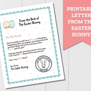 Easter Bunny Printable Letter, Letter From the Easter Bunny, Kids ...