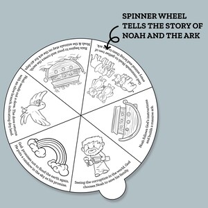Noah and the Ark Spinner Wheel Printable, Perfect Sunday School ...
