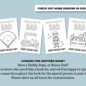 All About Dad Printable Book for Father's Day, Perfect Father's Day ...