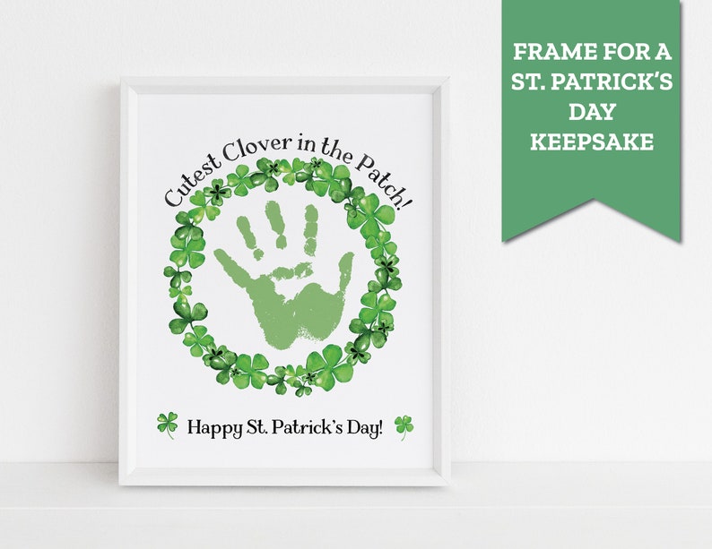 St. Patricks Day Handprint Art Activity for Kids Shamrock - Etsy