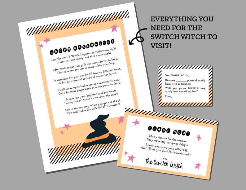Switch Witch Printable Letter, Letter From the Switch Witch, Kids ...