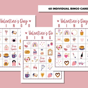 Valentine's Day BINGO Game, Printable Game for Classroom Activity, Love ...