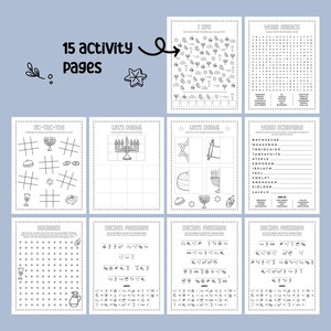 Hanukkah Printable Activity Bundle With Coloring Pages, Word Search ...