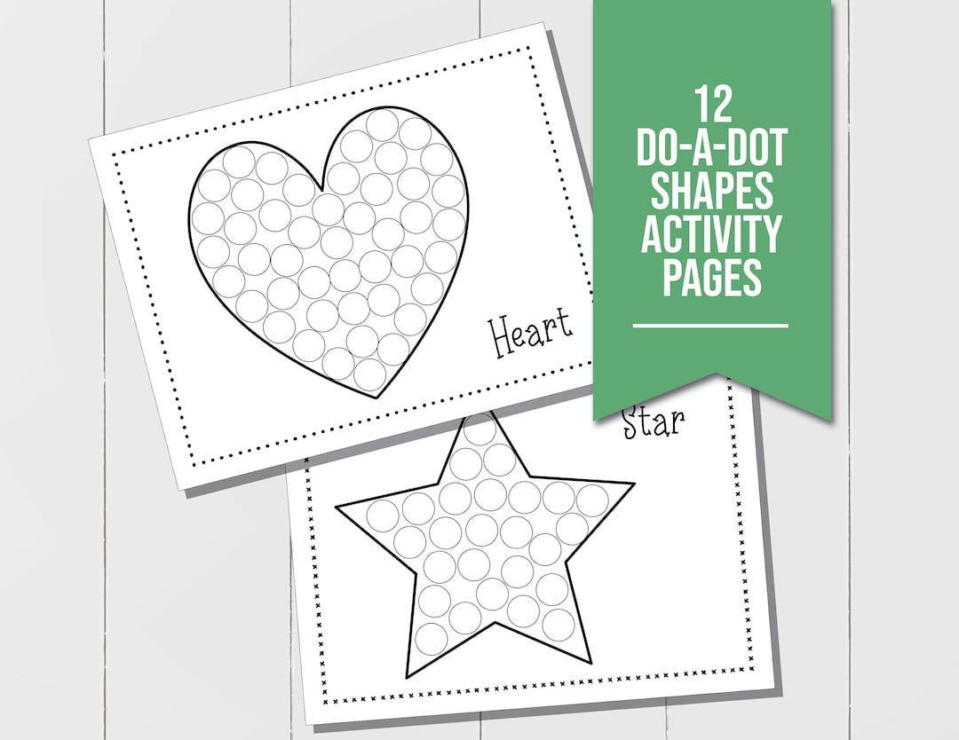 Shapes Do-a-dot Activity Pages, Perfect for Toddler Activity, Dot ...